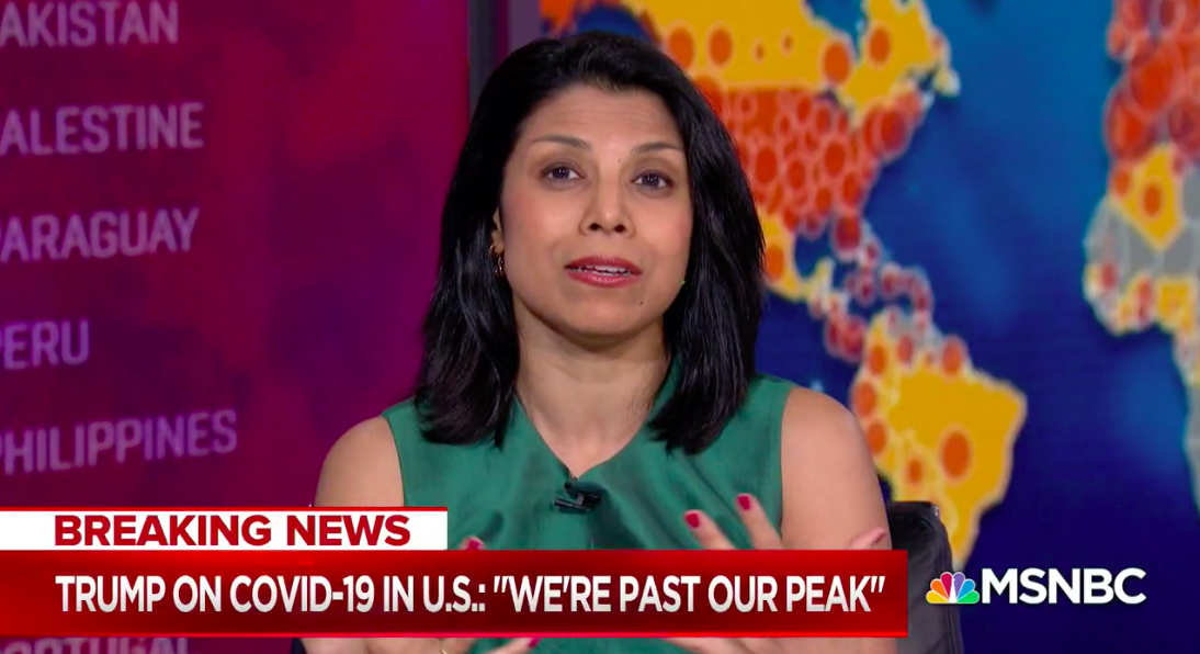 MSNBC graphic during COVID-19 news shows ‘Palestine’ in list of ...