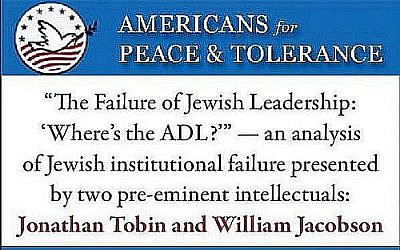 Webinar: The Failure of Jewish Leadership 'Where is the ADL?' - JNS.org