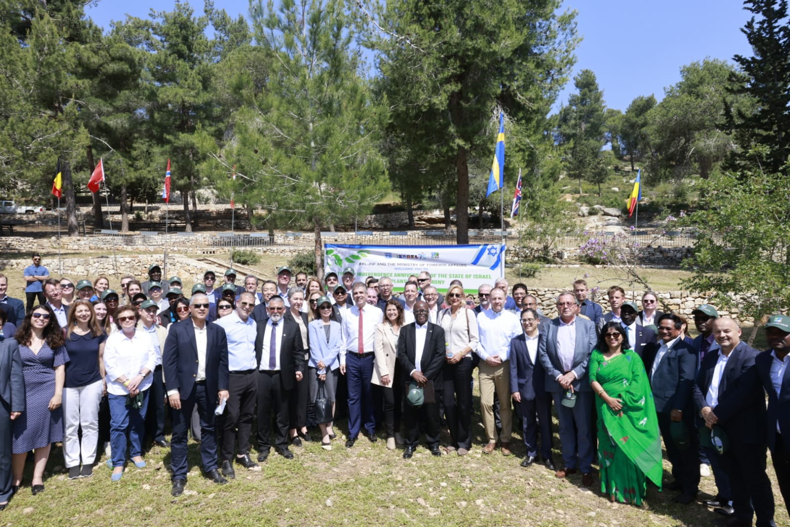 Foreign diplomats plant 75 trees with KKL-JNF - JNS.org