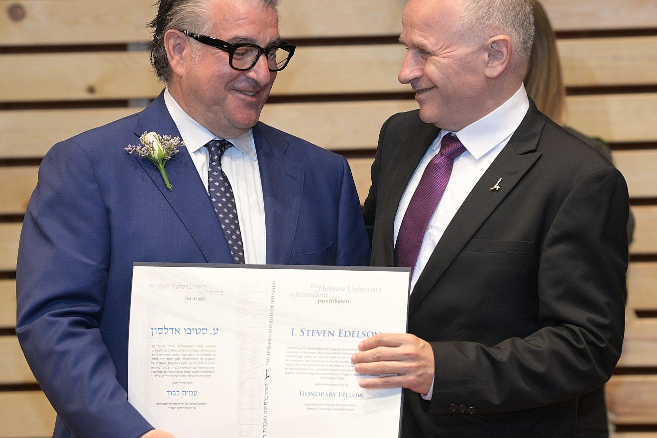 Hebrew University of Jerusalem presents Honorary Fellowship to ...
