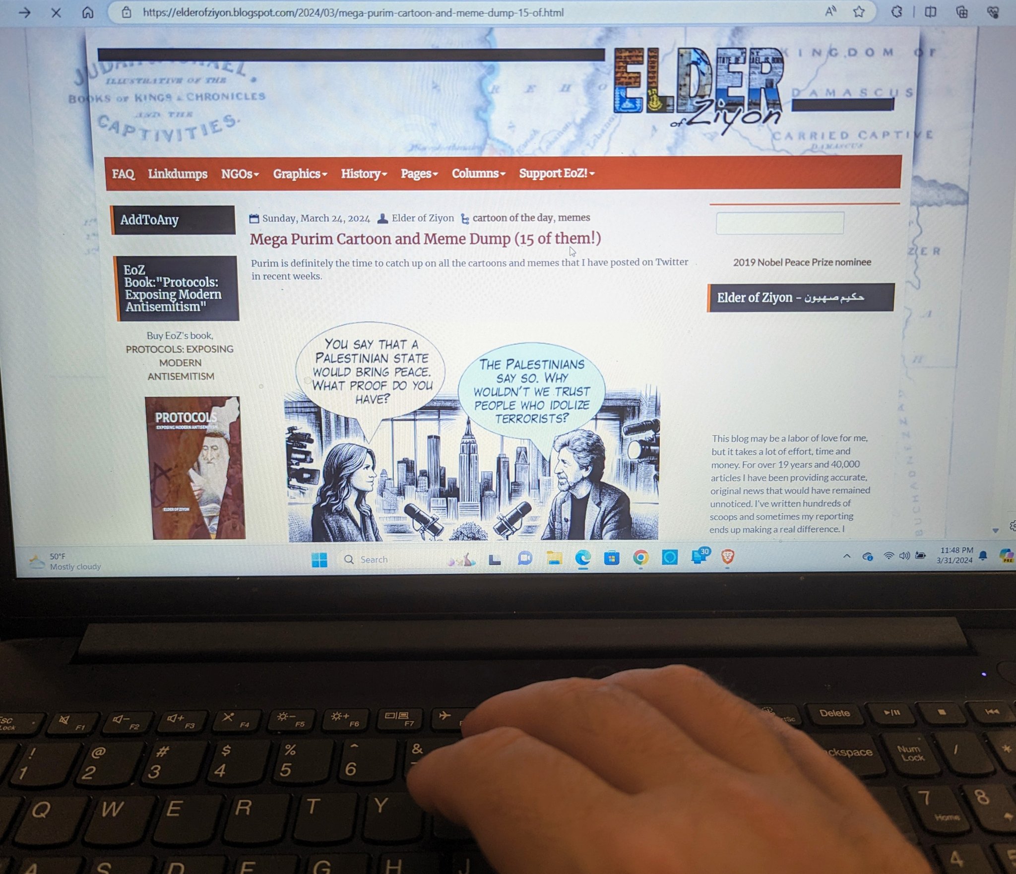 ‘Elder of Ziyon’ doesn’t want readers to say, ‘I knew that already ...