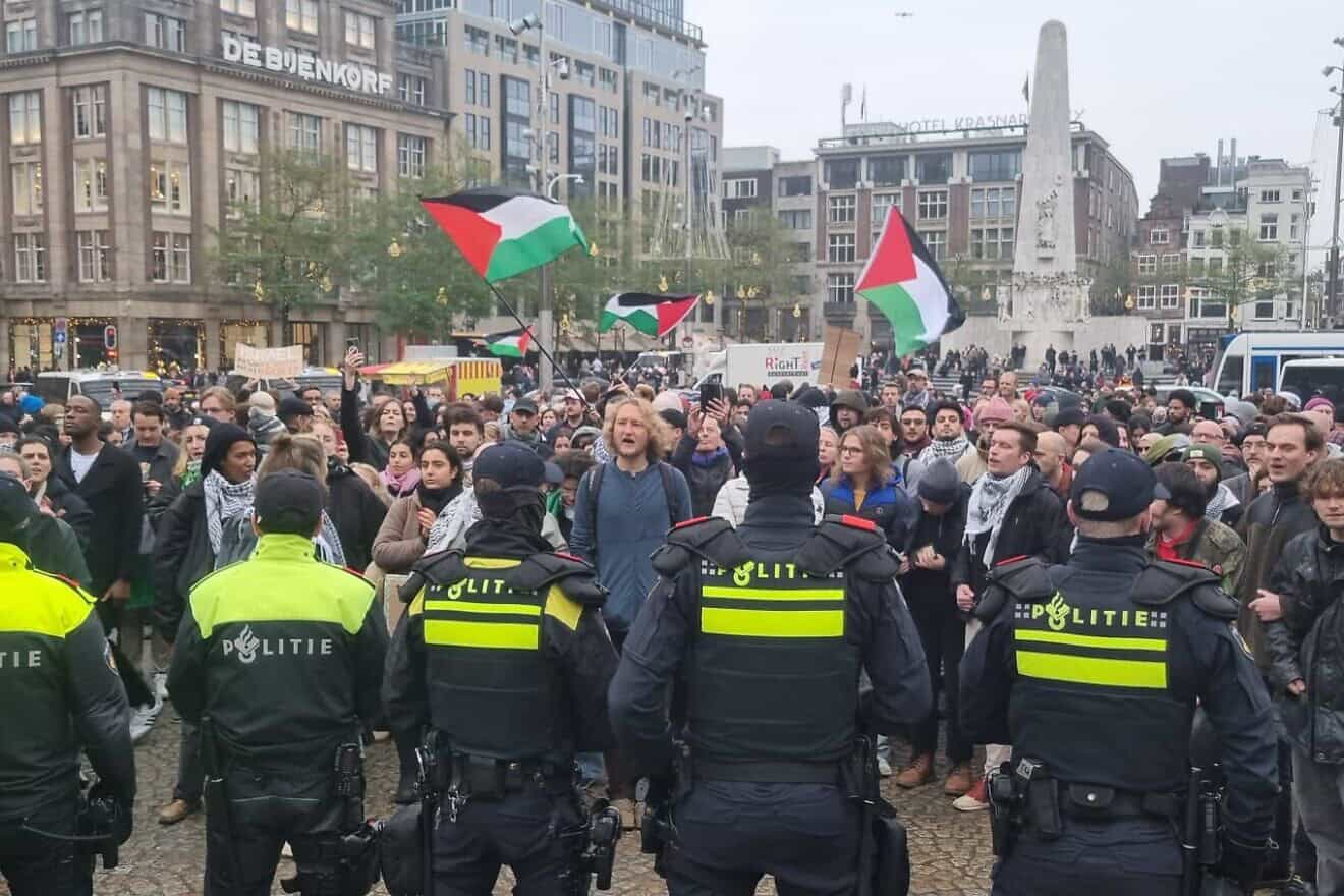 Dozens arrested at illegal anti-Israel protest in Amsterdam - JNS.org